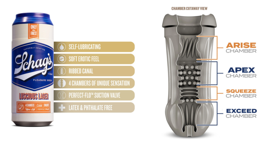 Schag’s Pleasure Brew Self-Lubricating Textured Beer Can Strokers by ...