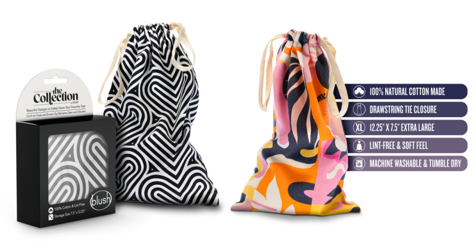 The Collection Stylish Lint-Free Cotton Toy Bags by Blush – The ...