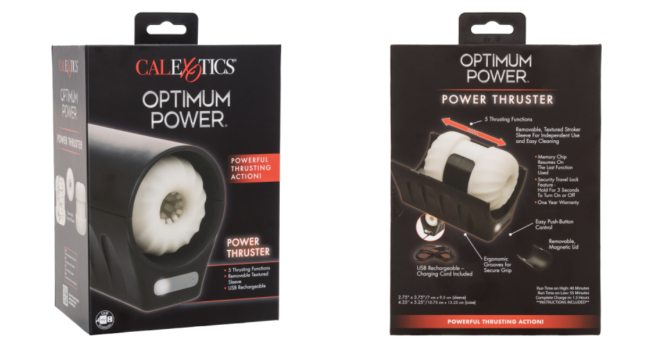 Power Thruster Self-contained Rechargeable Stroker with Vigorous ...